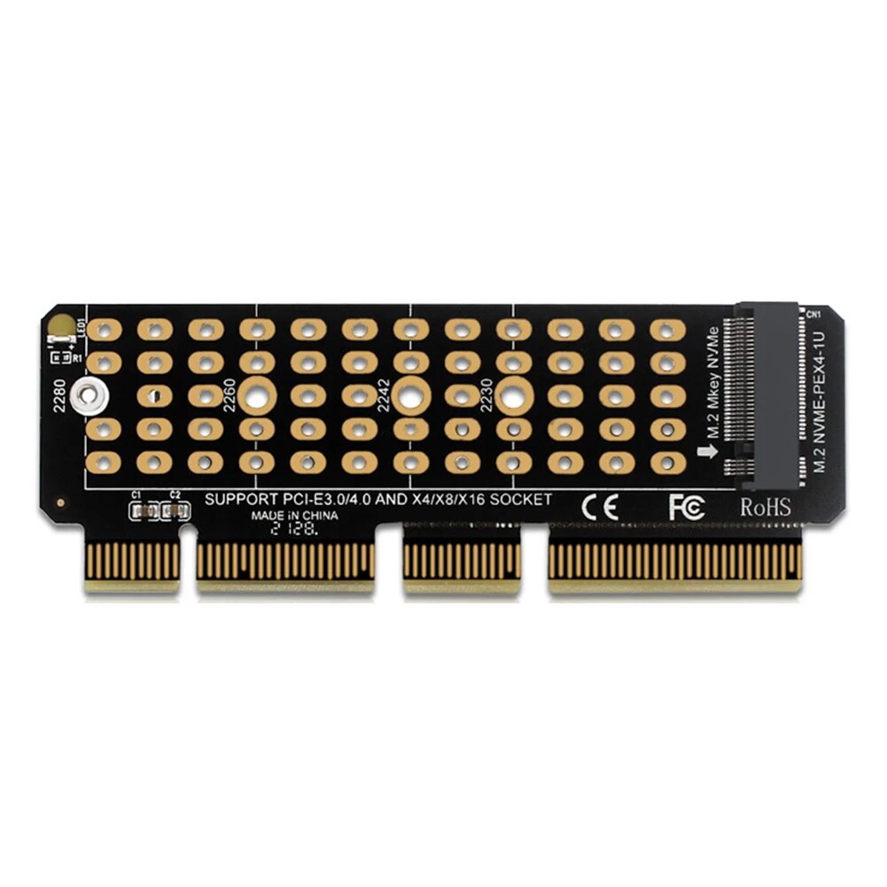 Карта-ускоритель M2 NVME MKEY PCIe, переходник M.2 M-Key SSD на PCIe 4.0, конвертер M.2 в PCI-E 4.0, полная скорость X4 для SSD 2230-2280