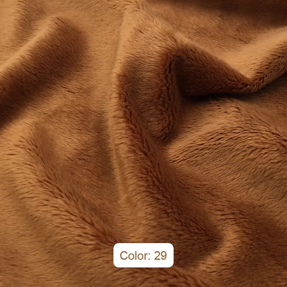 ZYFMPTEX плюшевая ткань Minky 100% полиэстер 45x50 см Коричневый, 29