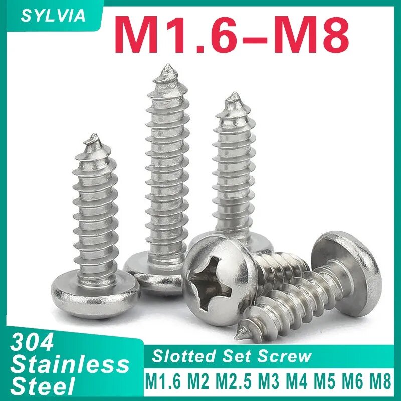 Саморезы из нержавеющей стали M1.2-M2.6 M1.6 (200pcs), 8mm