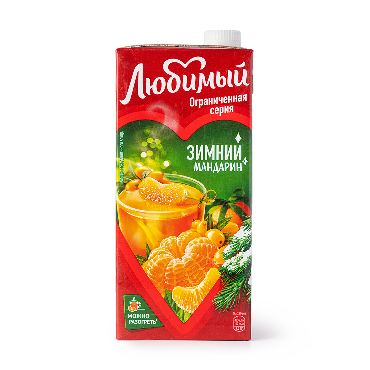 Напиток Любимый "Зимний мандарин", сокосодержащий, тетрапак, 950 мл