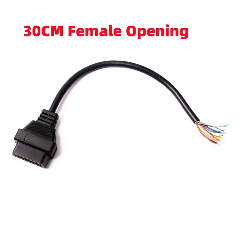 16-контактный автомобильный диагностический интерфейс OBD2 адаптер OBDII 30 см 30CM Female