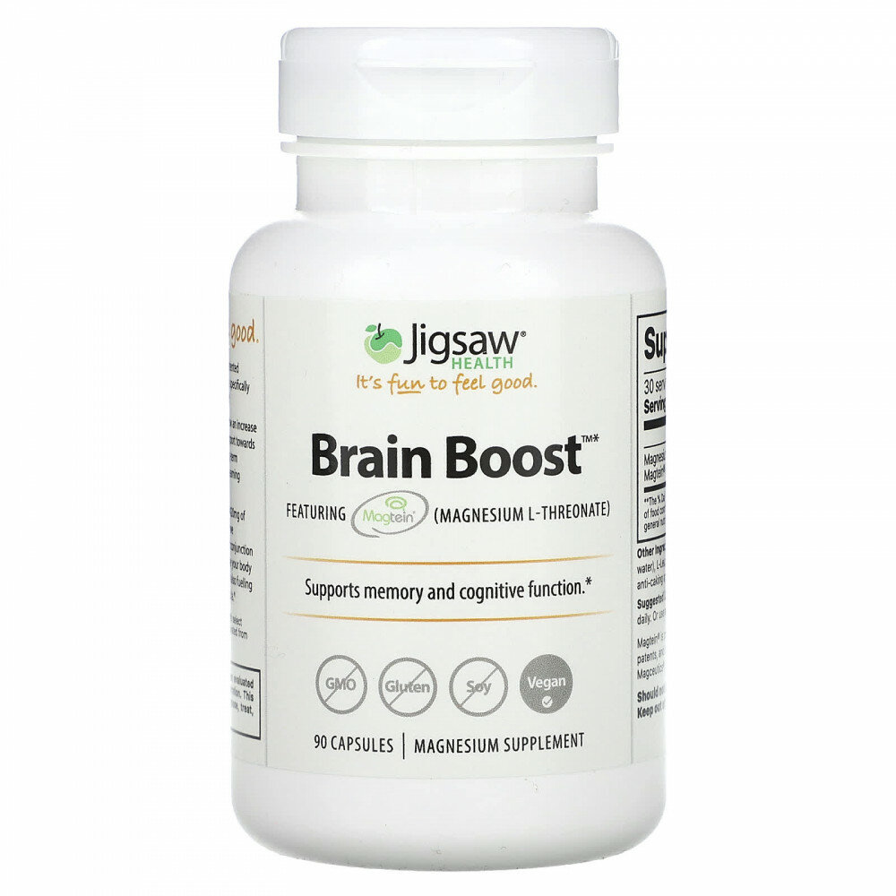 Jigsaw Health, Brain Boost, поддержка мозга, 90 капсул