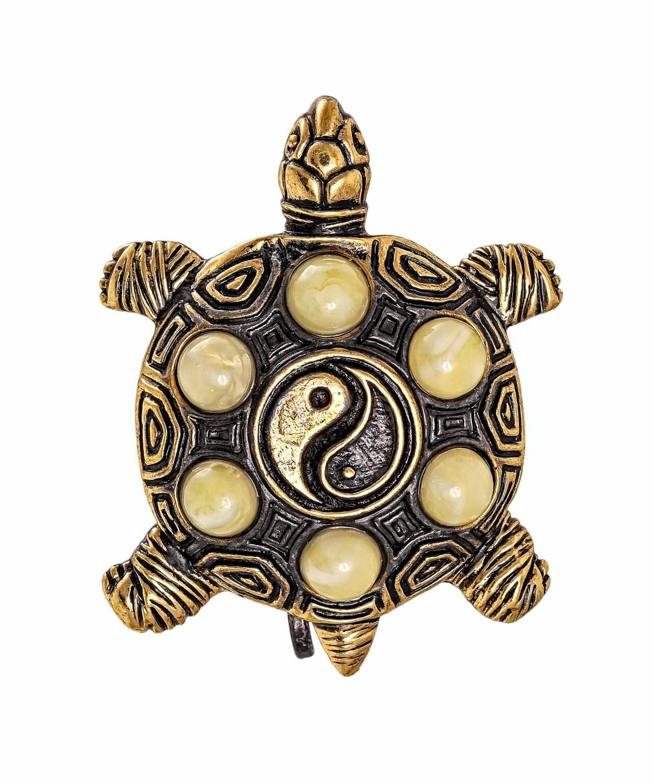 Брошь, янтарь