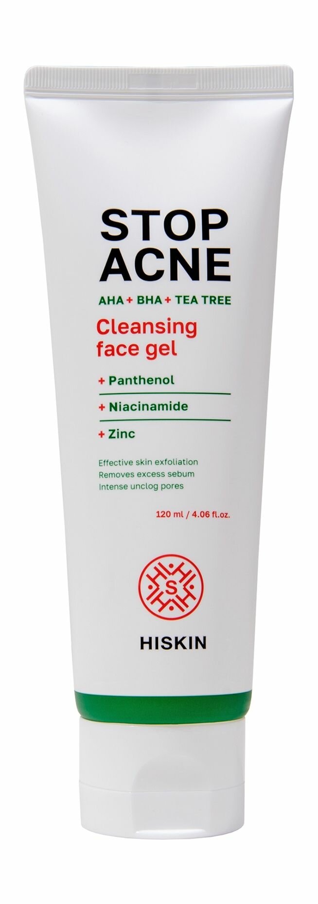 HISKIN Гель для умывания AHA + BHA + Tea Tree очищающий, 120 мл