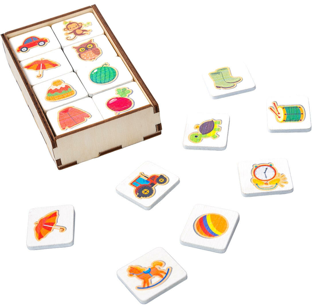 Лото деревянное Парные картинки "Мемо", 1 штука
