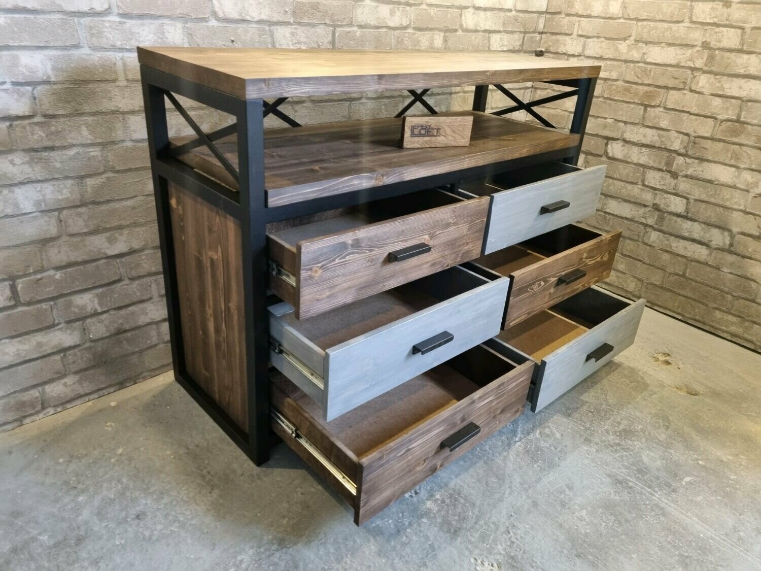 Комод "EasyLOFT" в стиле лофт, модель "Bigbox", 140х50х100 см.