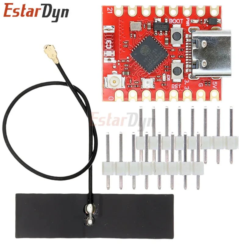 Estardyn ESP32-C3 SuperMini Plus красная плата