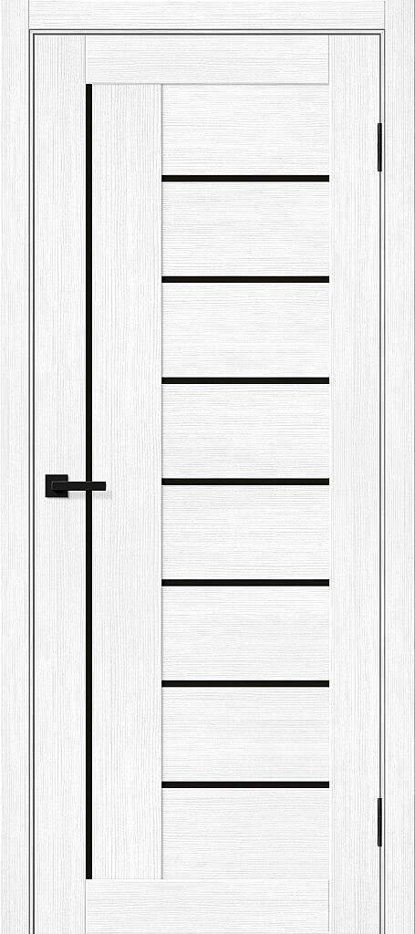 Комплект двери Браво-29 Snow Melinga Black Shine Браво 200*70 +коробка и наличники