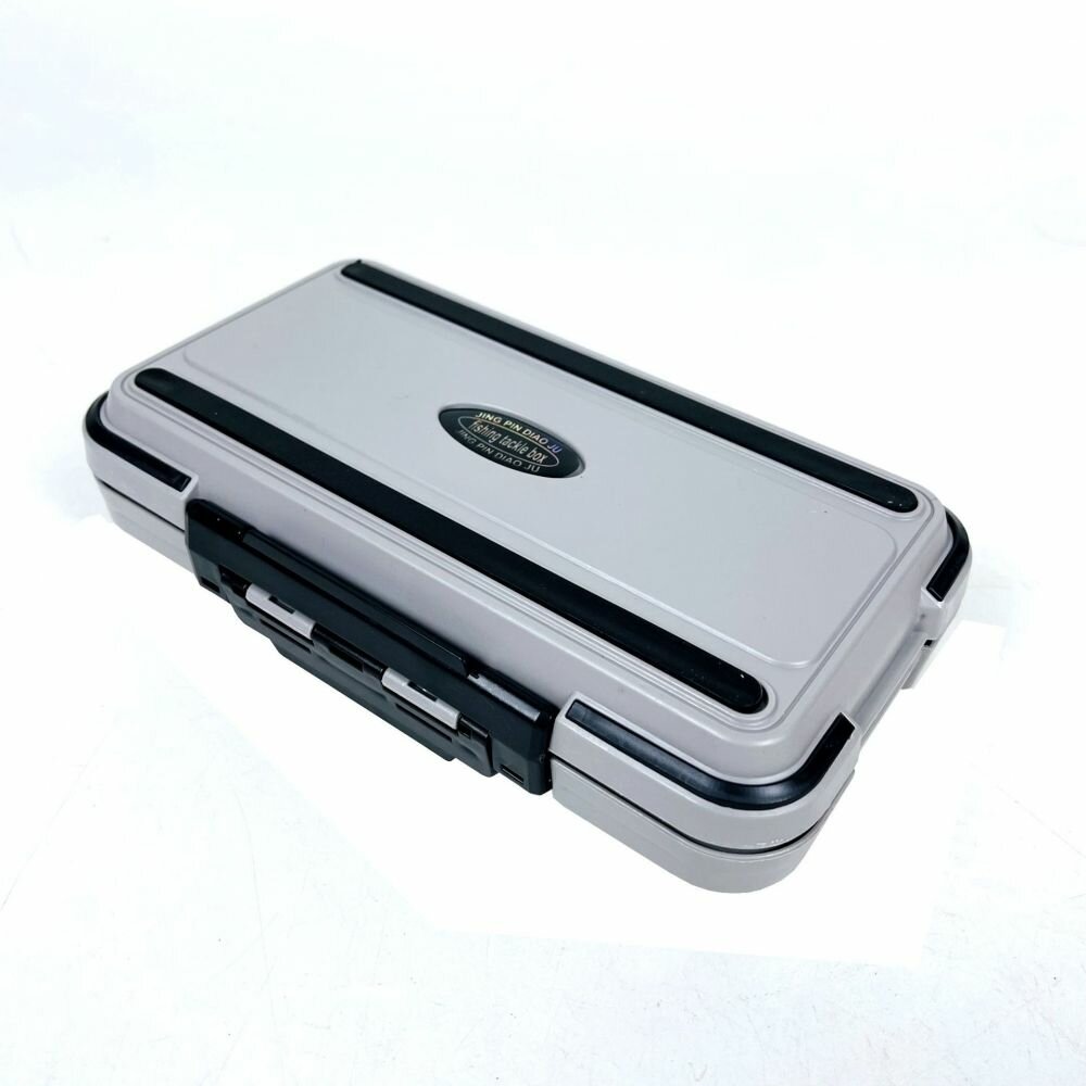 Коробка-органайзер-раскладушка для мушек и мелочей, L, серая, 20*11*5 см.