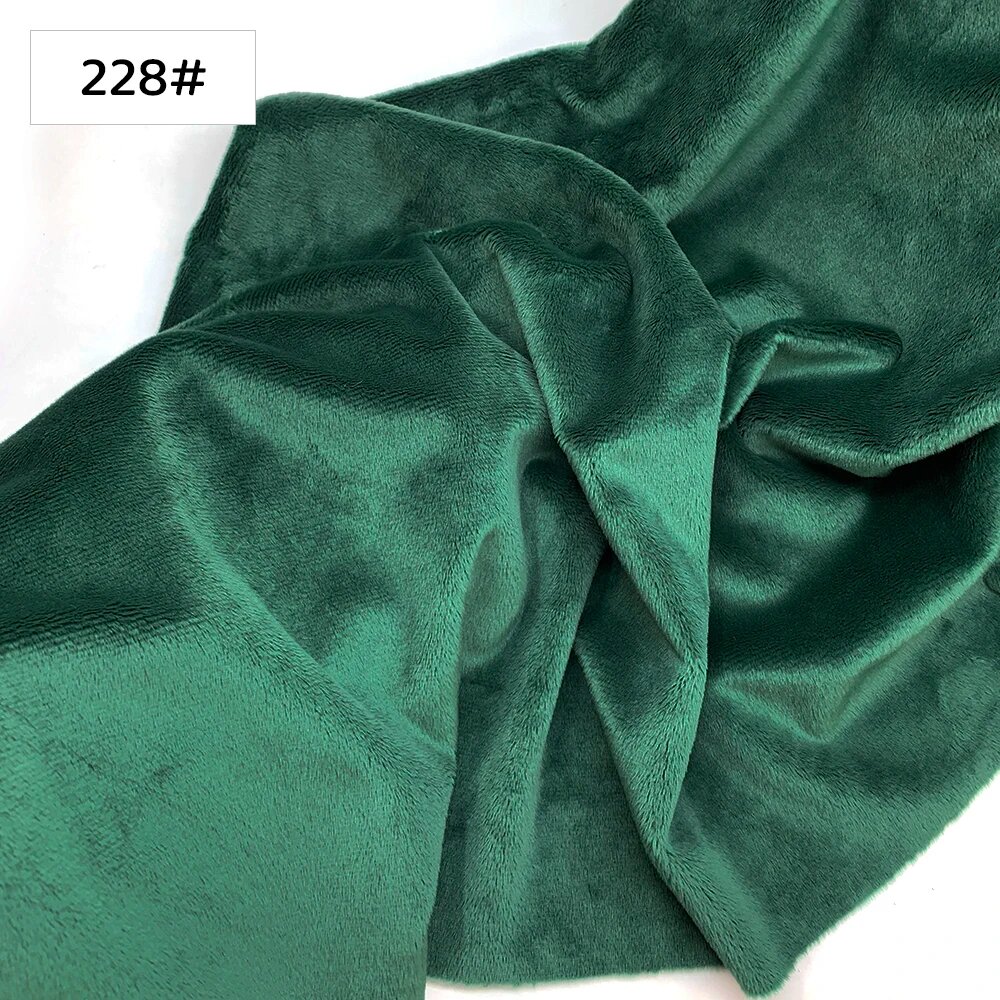 Плюшевая ткань 100% полиэстер 3 мм 45x50 см Темно-зеленый, 228