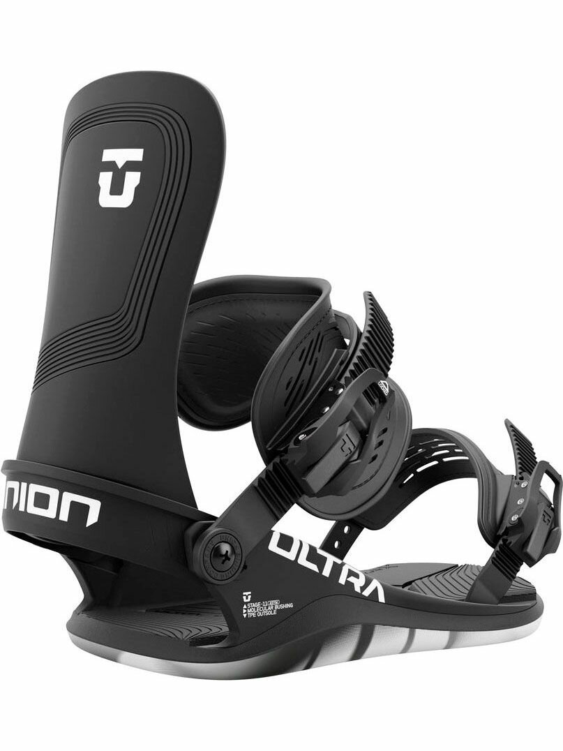 Крепления сноубордические UNION ULTRA (24/25) Black, L, жесткость базы 6, жесткость хайбека 6, 2x4 и The Channel