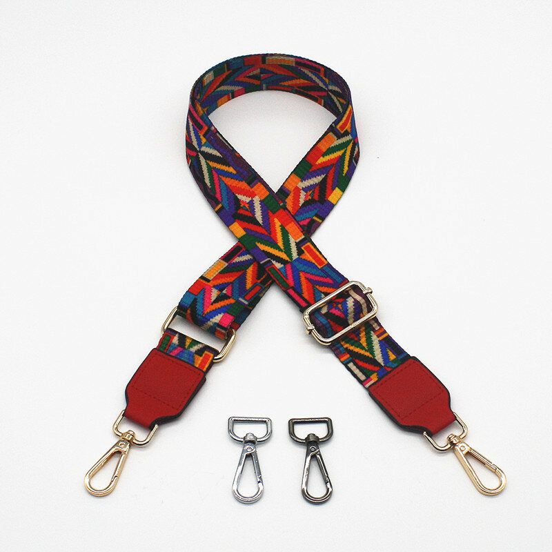 Плечевой ремень, для сумки-мессенджера, регулируемый, кожаный, нейлоновый, с принтом