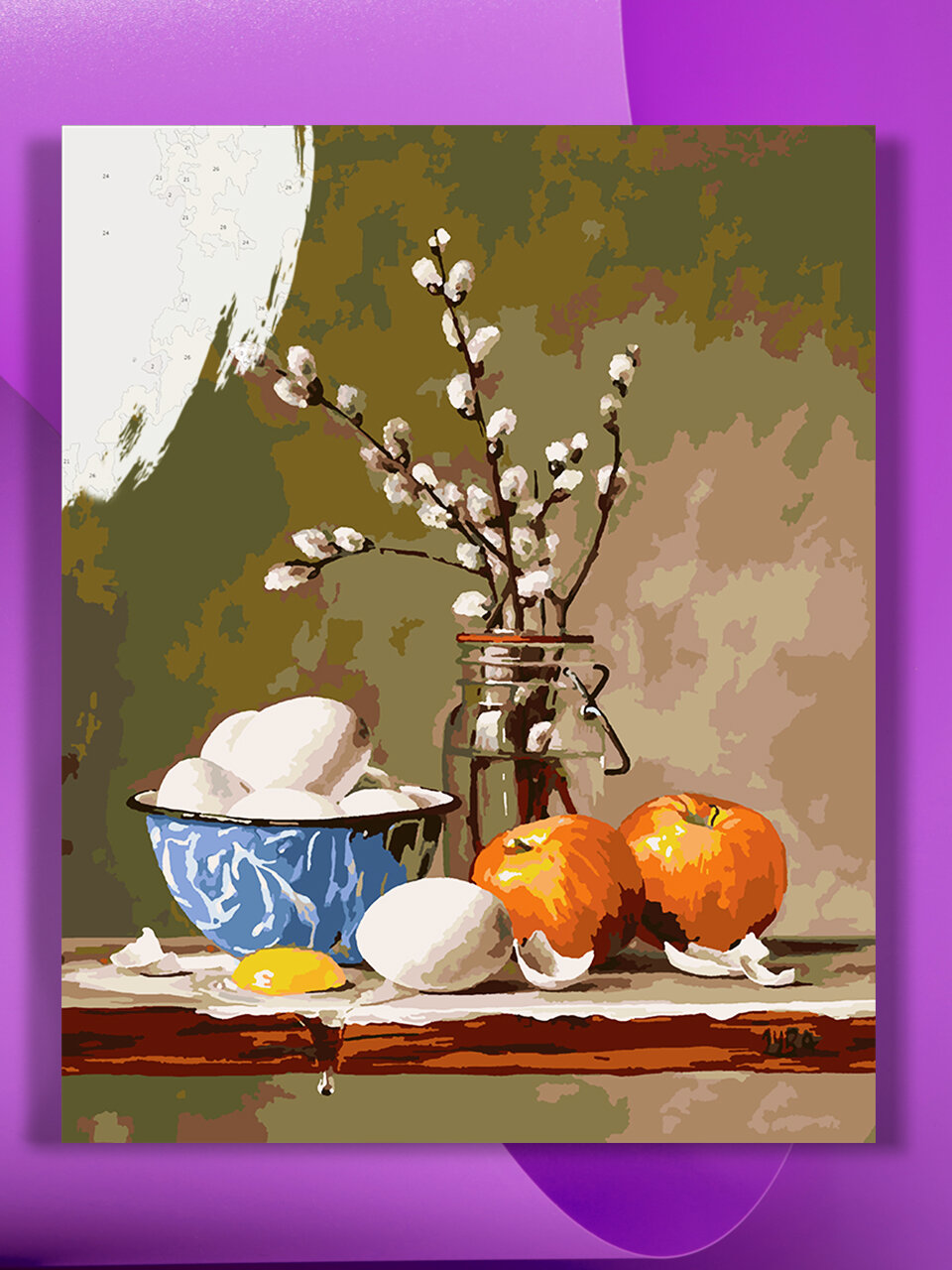 Картина по номерам на холсте Пасхальная верба, 40 х 50 см