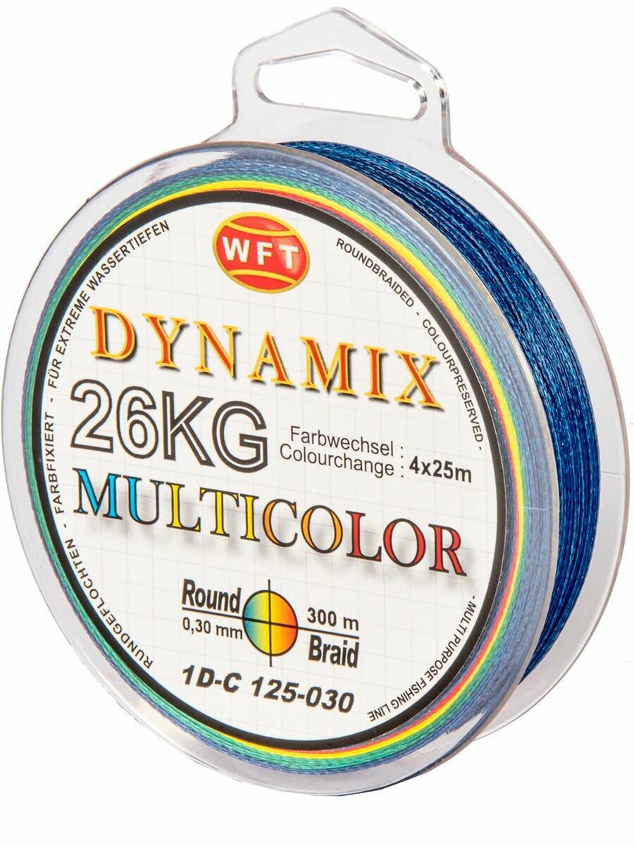 Шнур плетёный WFT KG ROUND DYNAMIX Multicolor 300/030