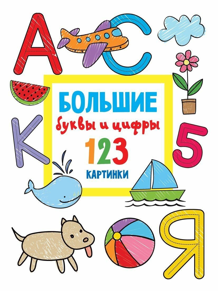 Книга АСТ Большие буквы и цифры 123 картинки (6691-6)