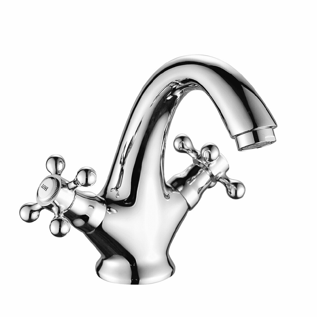 Смеситель для раковины с коротким изливом "Fashun" A1019, хром