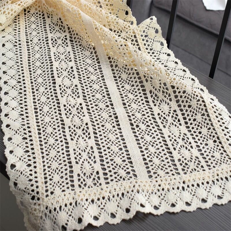 Кружевная дорожка для стола, хлопковая скатерть.