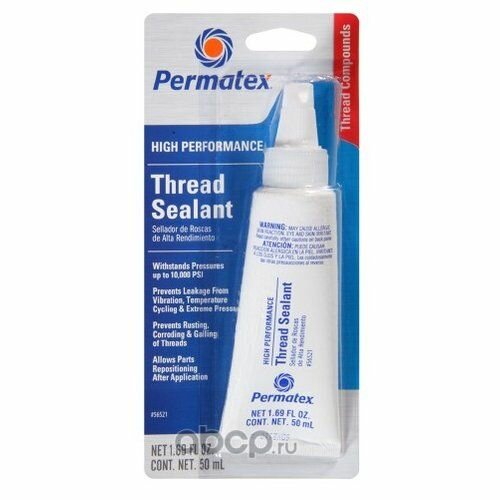 Герметик трубопроводов высокого давления с тефлоном, 50мл Permatex 56521