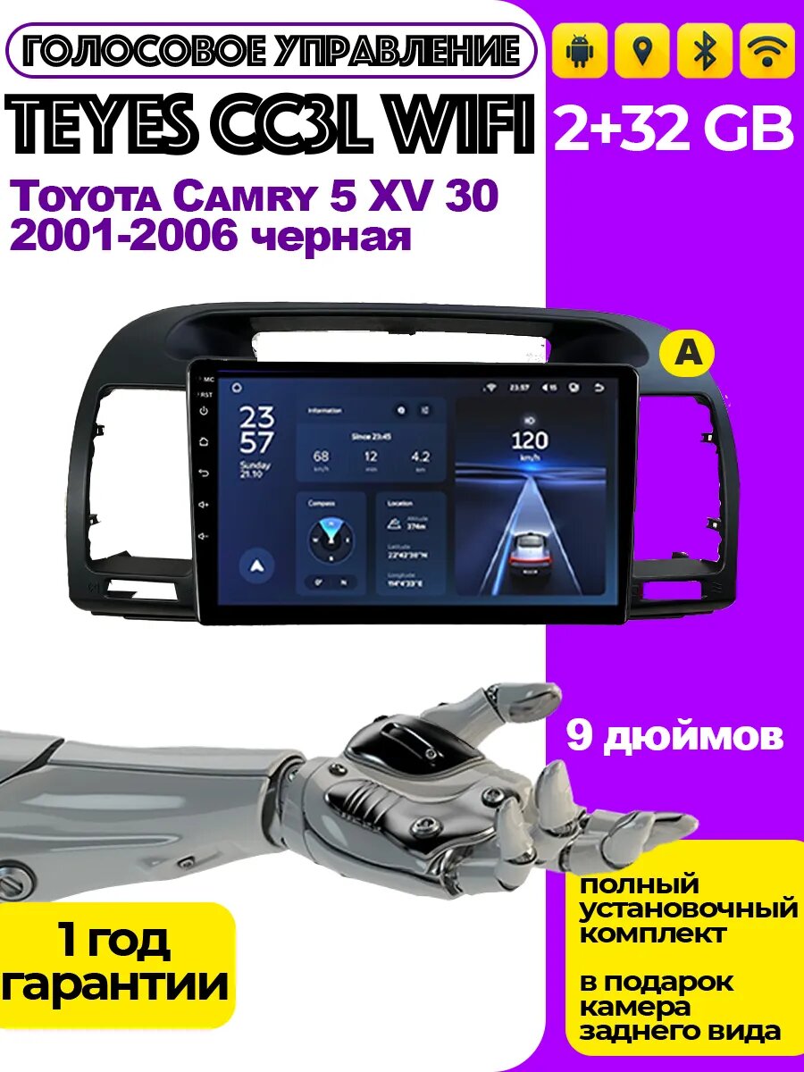 Магнитола CC3L WIFI Toyota Camry 5 XV 30 2001-2006 2/32