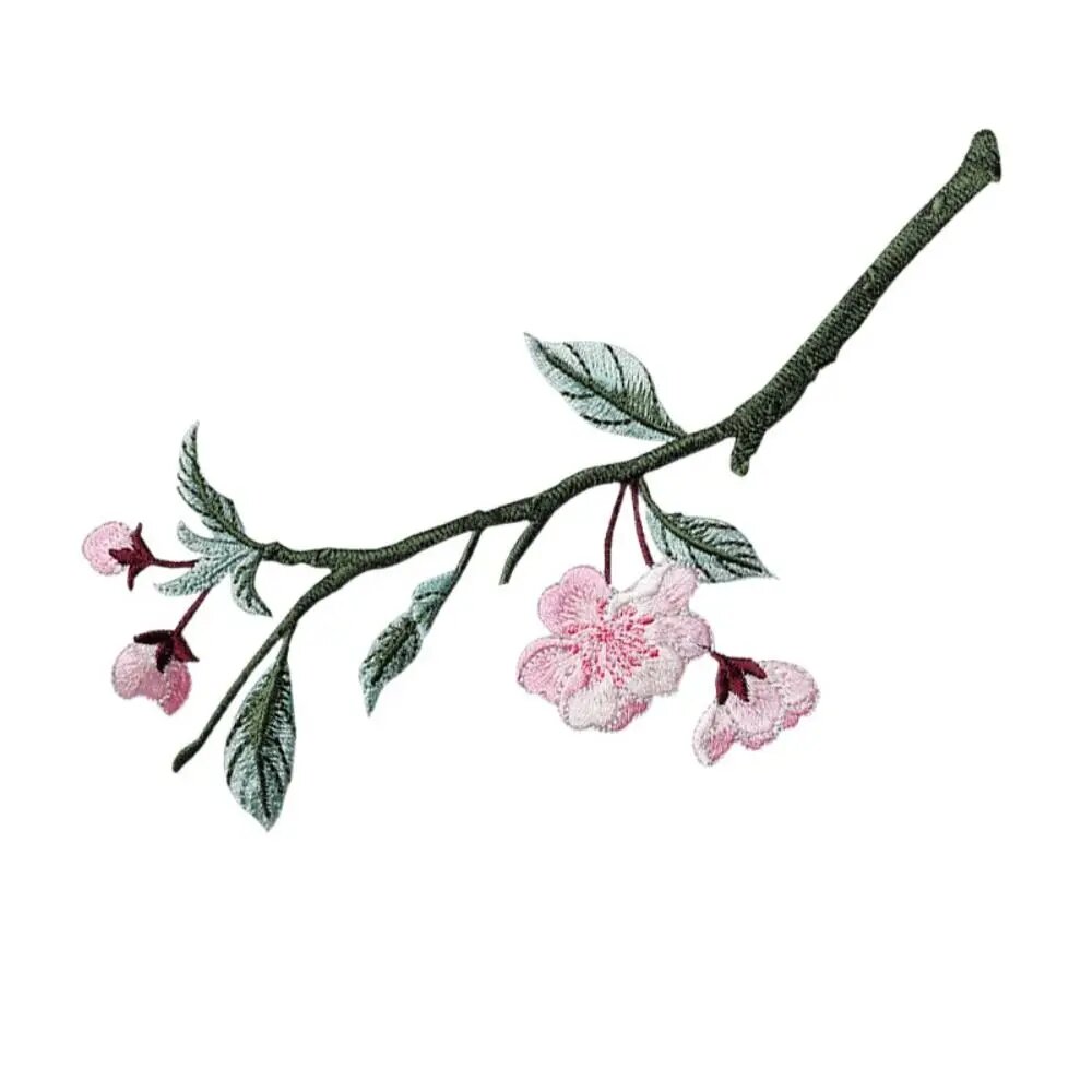 Аппликация веточка цветка сакура, pink-Style C