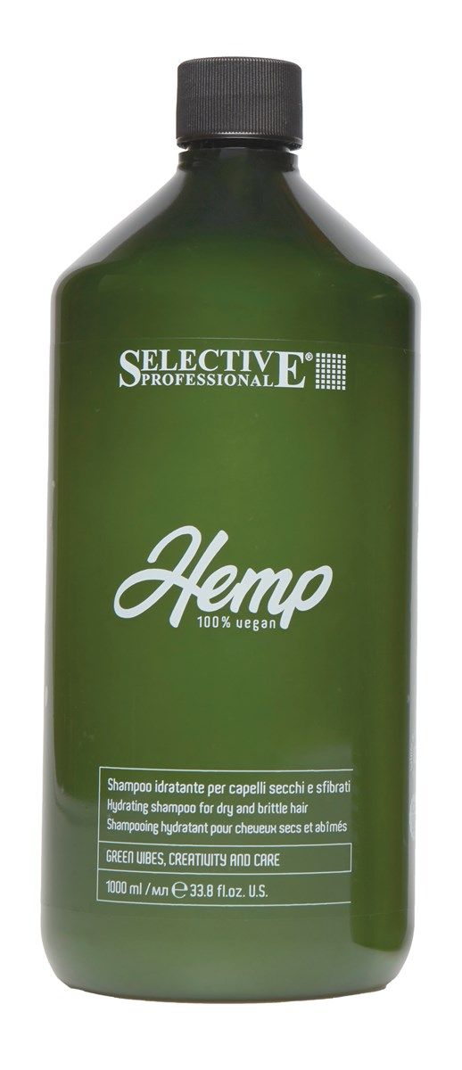 Шампунь Selective Professional Hemp увлажняющий для сухих и и ломких волос, 1000 мл