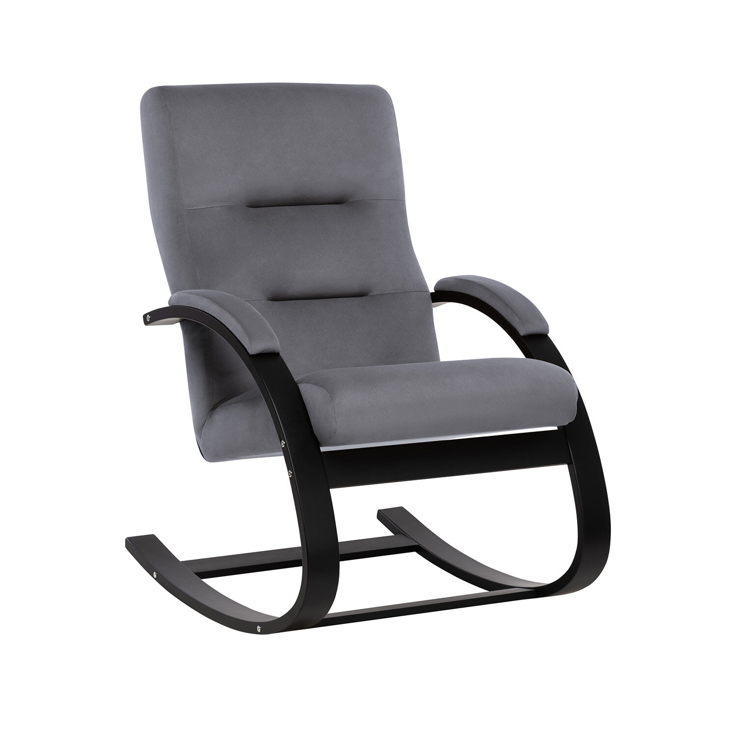 Кресло-качалка Leset Милано Венге/V32 серый Размеры: Высота 1000мм Глубина 800мм Ширина 685мм