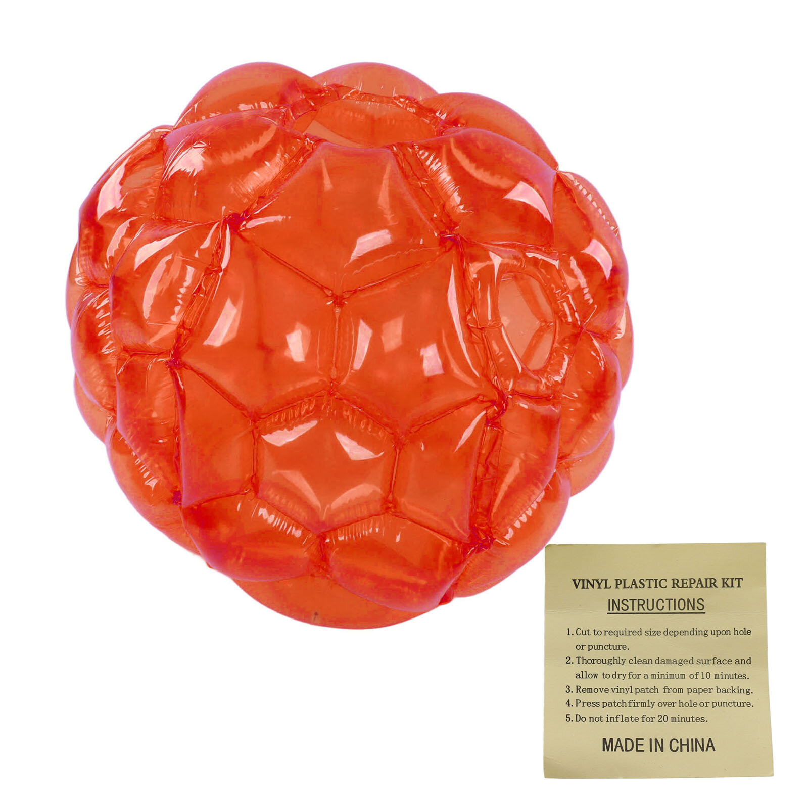 90 см. Надувные столкновения шарики Портативные складные переработанные пузырь для тела для детей взрослые для пикников барбекю красные