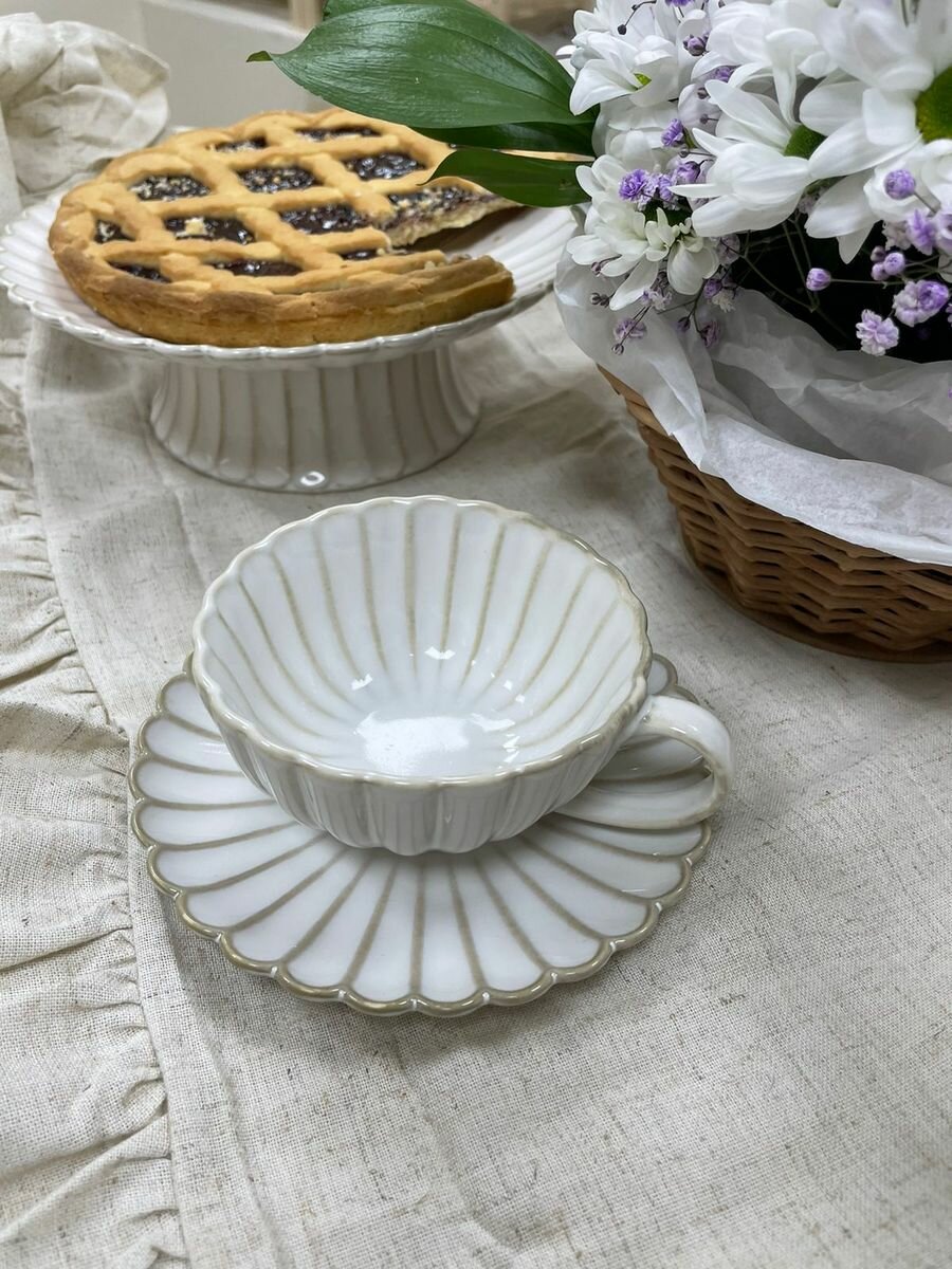 Тарелка и чашка Хризантема