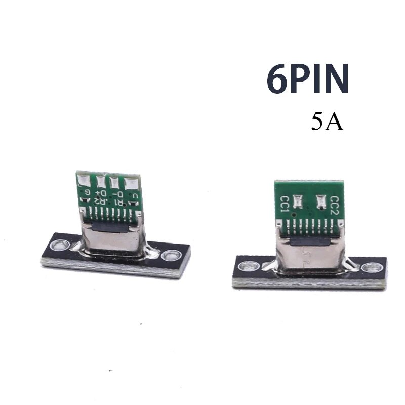 USB 3.1 Type-C разъем с винтовой крепежной пластиной 5Pcs, 6PIN