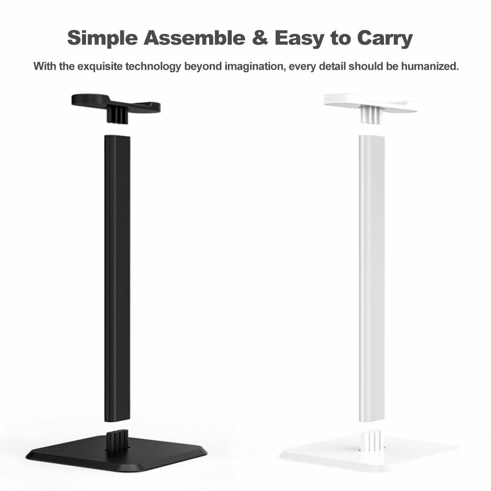 Пластиковый держатель для наушников, подставка из алюминиевого сплава ABS, съемный устойчивый настольный кронштейн с наклейкой для проводных или беспроводных игровых наушников, гарнитуры, наушники