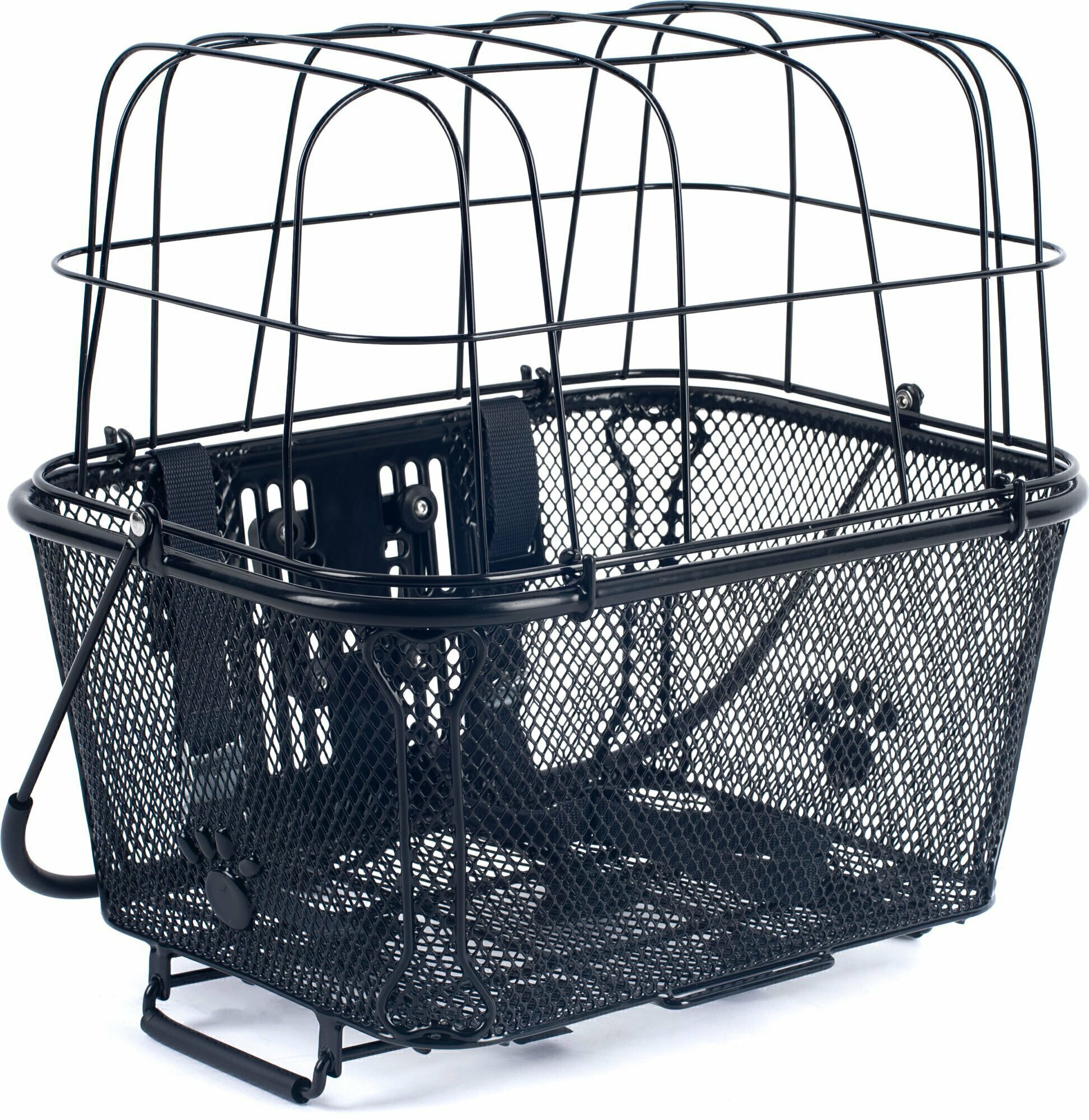 Корзина на багажник/руль, для питомца, легкосъемн с верх. каркасом черная, 40x30x40смTA-404