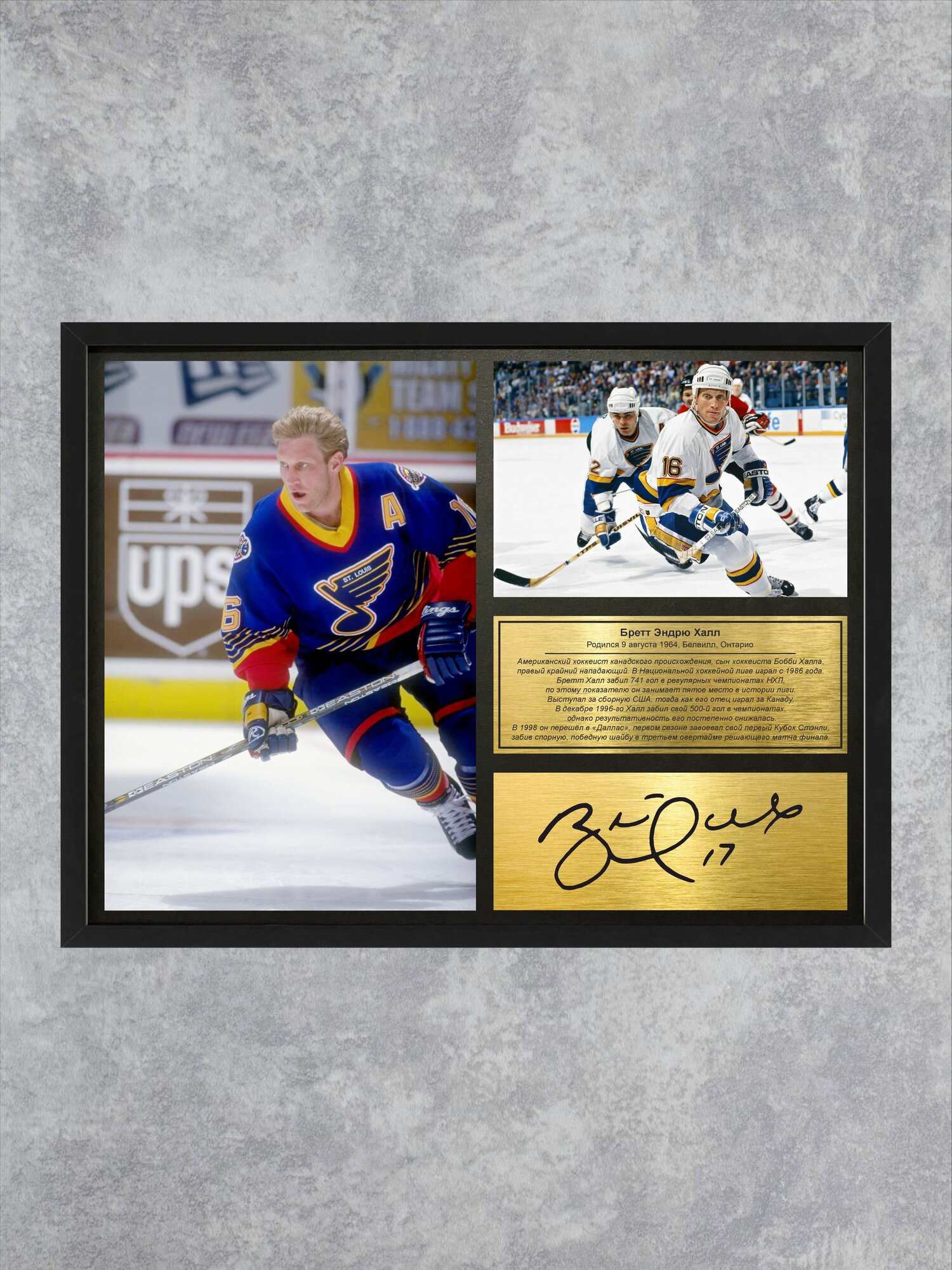 Brett Hull картина с автографом