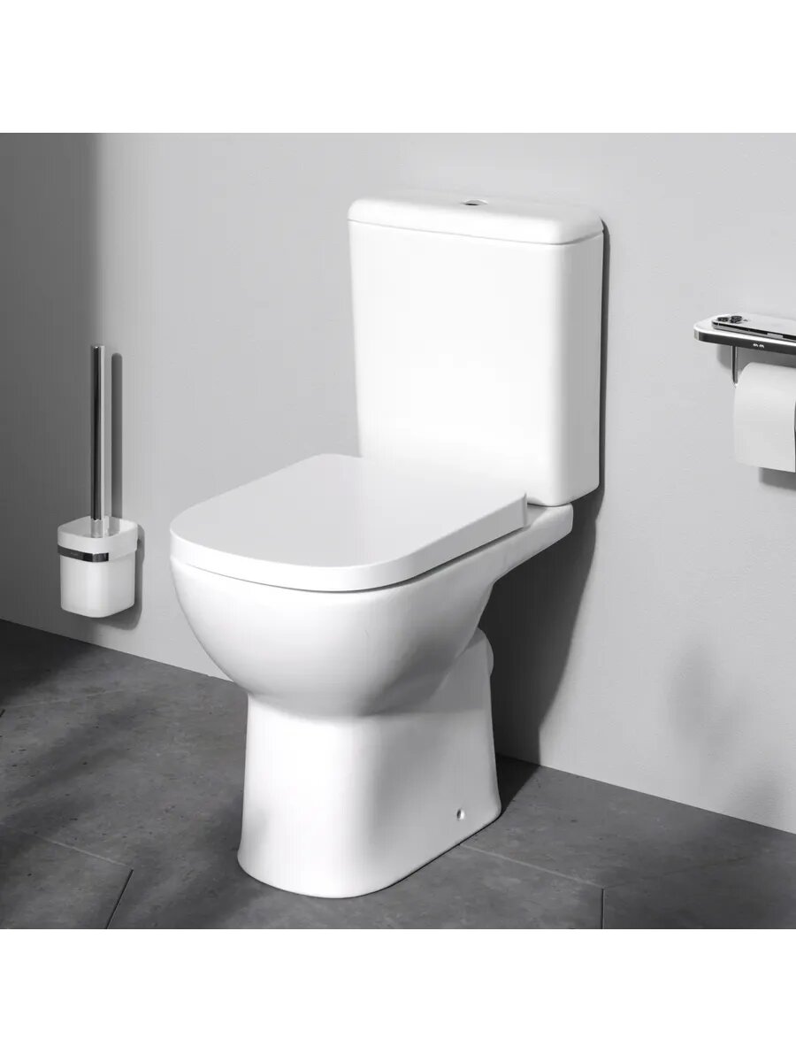 Унитаз напольный AM.PM Ray, безободковый, компакт, цвет белый