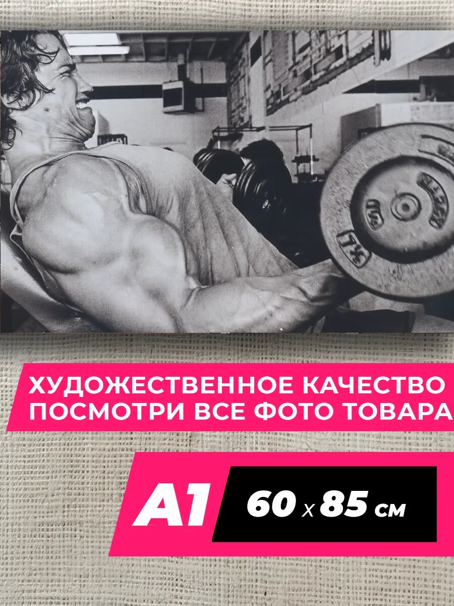 Постер Шварценеггер Арнольд на стену 21 A1, матовая фотобумага премиум качества