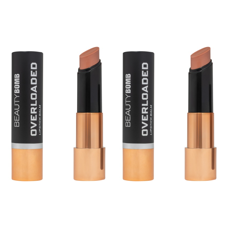 Помада Beauty Bomb бальзам Lipstick balm «Overloaded», тон 01, теплый нюд, 3 г, 2 штуки