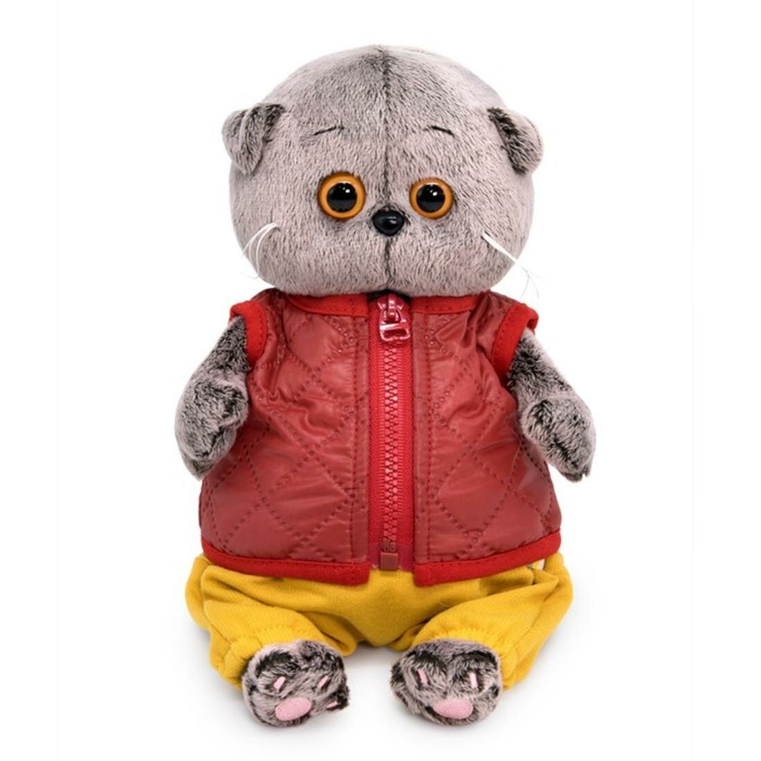 Мягкая игрушка Басик и Ко "Басик Baby в стеганом жилете", 20 см