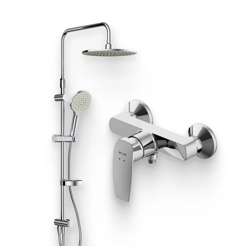 Душевой комплект Смеситель для душа AM.PM Tender / Душевая стойка AM. PM Like F0780064