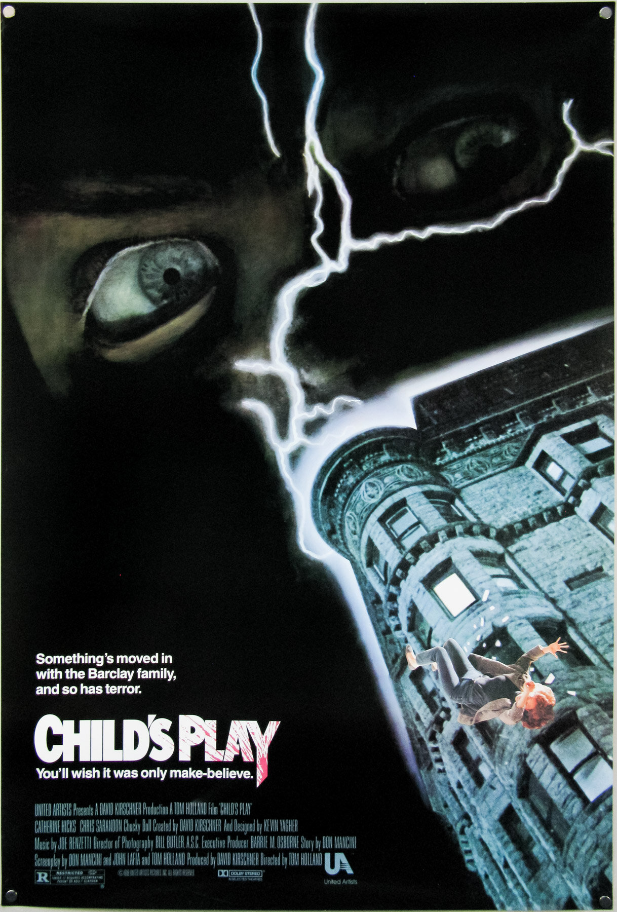 Плакат, постер Детские игры (Childs Play) 1988 на бумаге, размер 21х30см