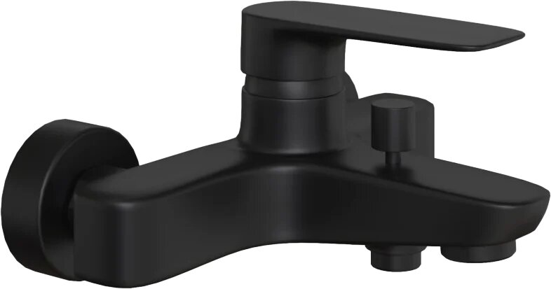 Смеситель для ванны с душем Paini Nove 09YO111 настенный, однорычажный, черный, матовый, латунный, без лейки, с керамическим картриджем