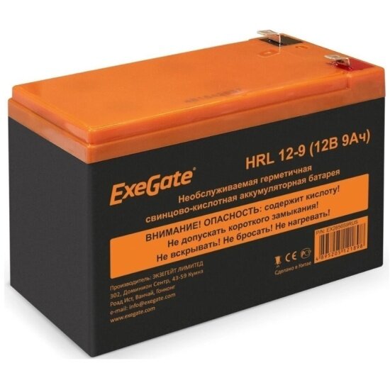 Батарея Exegate HRL 12-9 12V 9Ah 1234W F2
