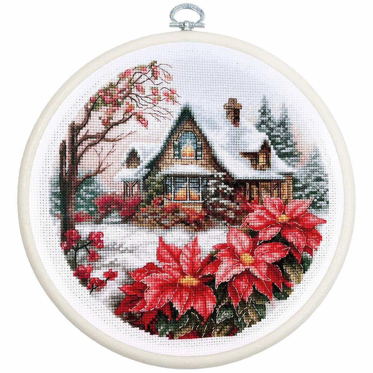 Набор для вышивания крестиком с пяльцами 'Домик в лесу', 17*17см, Luca-S, BC227