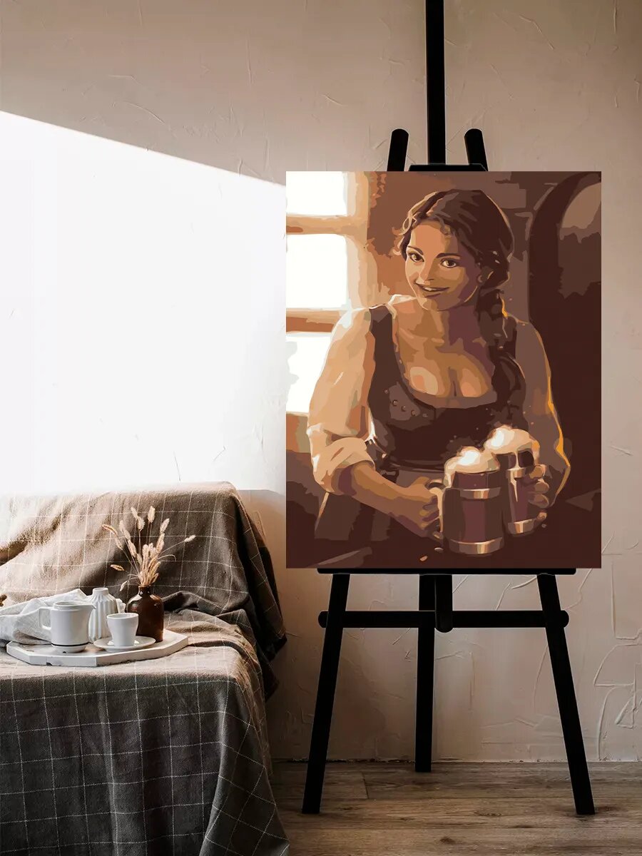 Картина по номерам Девушка в Бане Пиво Сауна