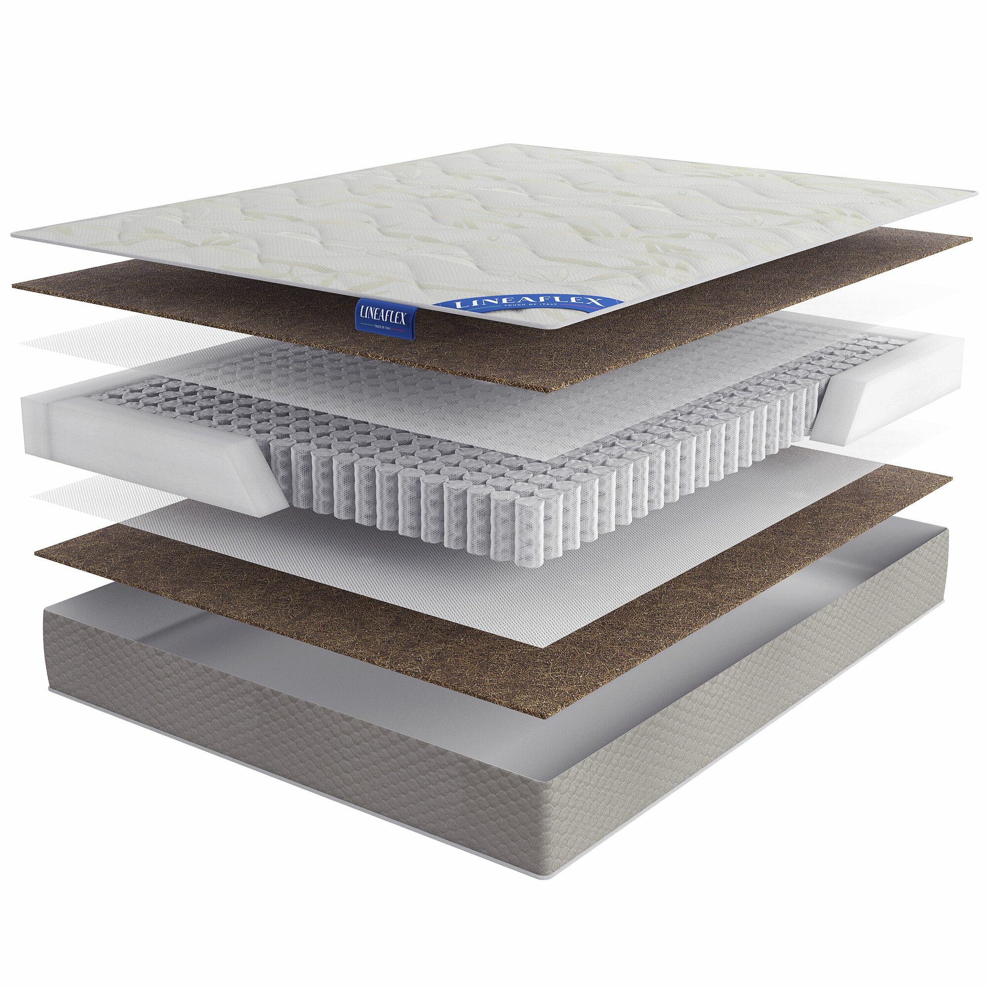 Матрас Lineaflex Vilmary 140х190 серии Flex&Roll высота 18 см анатомический жесткий кокосовый Независимые пружины