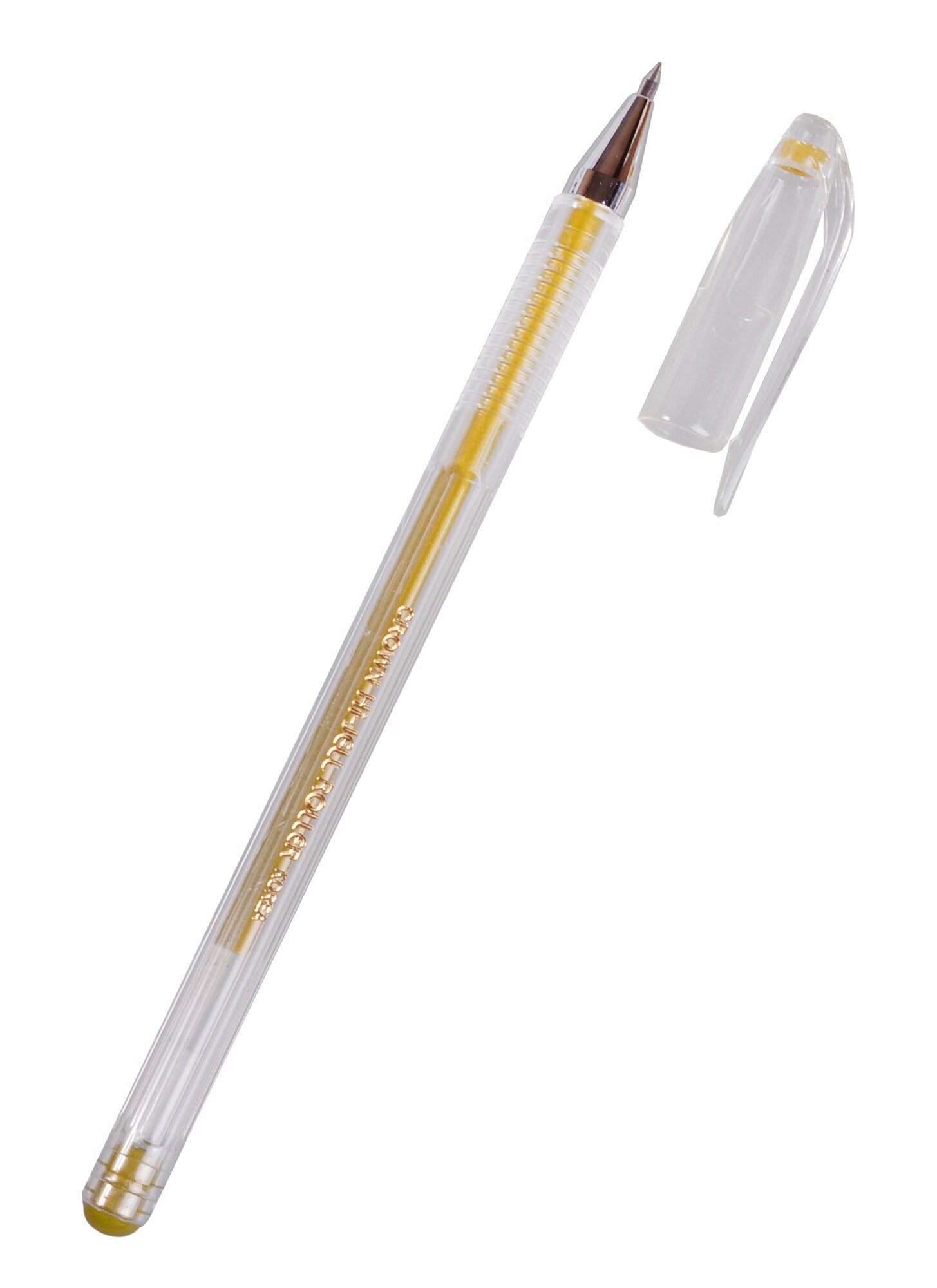 Ручка гелевая Crown, Metallic, золотистая 0,5 мм