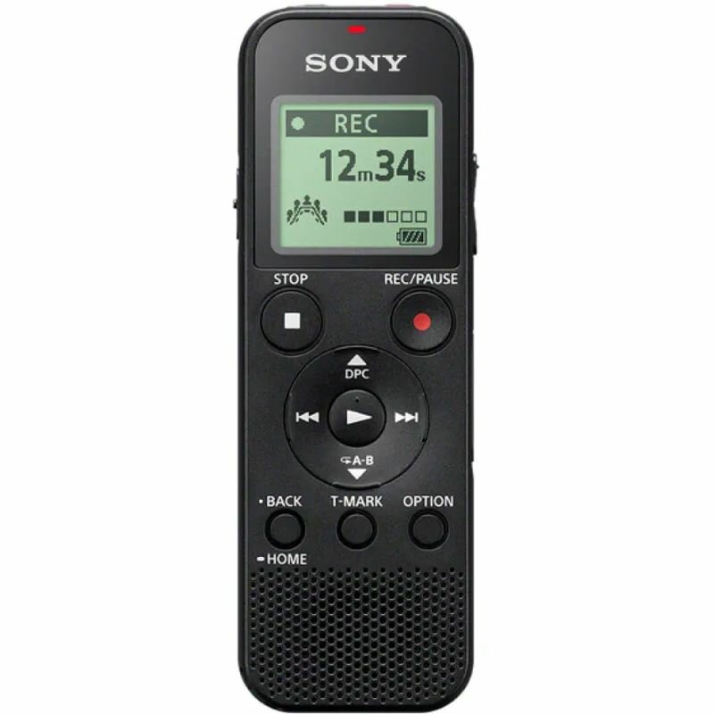 Диктофон SONY цифровой, черный, 4GB, 38х114х19 мм