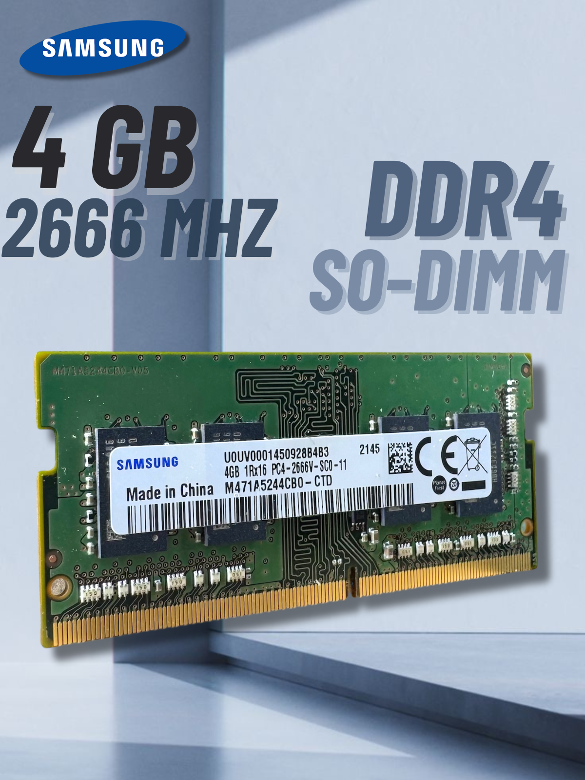 Оперативная память для ноутбука Samsung 4 ГБ DDR4 2666 МГц SODIMM M471A5244CBO-CTD