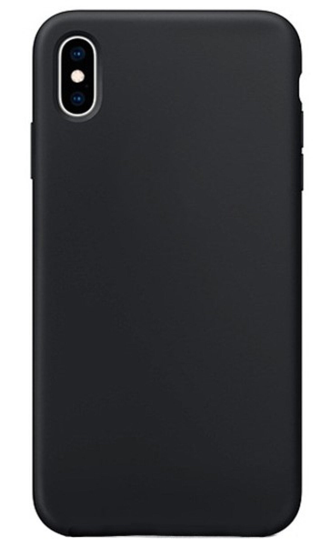 Чехол-накладка для iPhone X/XS, Silicon Case, без лого, черный