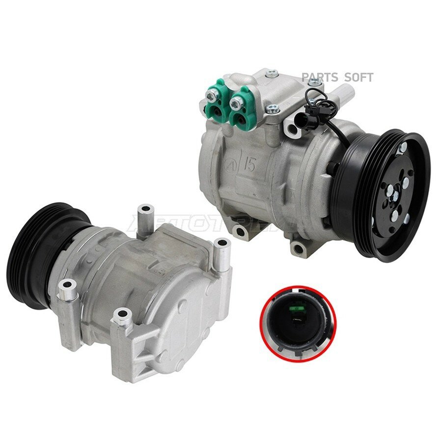 Компрессор кондиционера Hyundai Tucson 04-09 / Kia Sportage 06-10 от официального дистрибьютора, SAT, артикул ST2450116