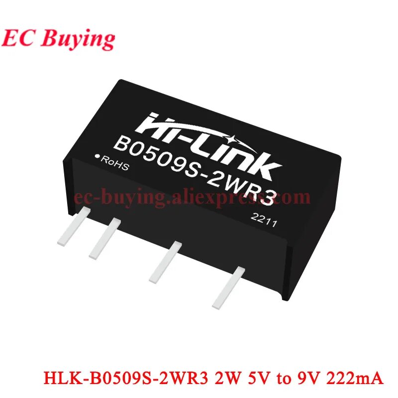 Модуль питания HLK-B0509S-2WR3 5V-9V 222mA