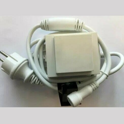 Трансформатор блок питания для гирлянд 220/24 В 30ВТ Белый провод